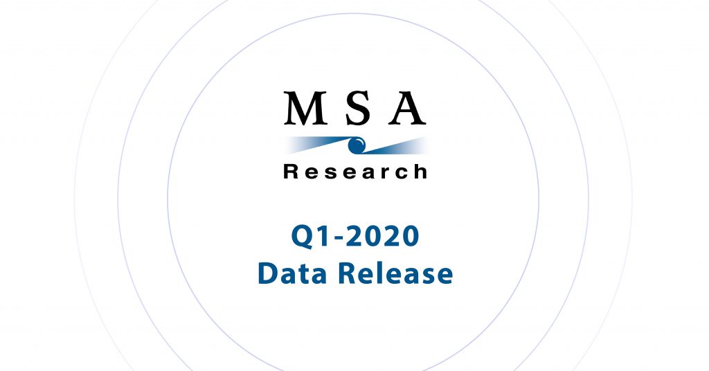Q1-2020 Data Release - MSA Research