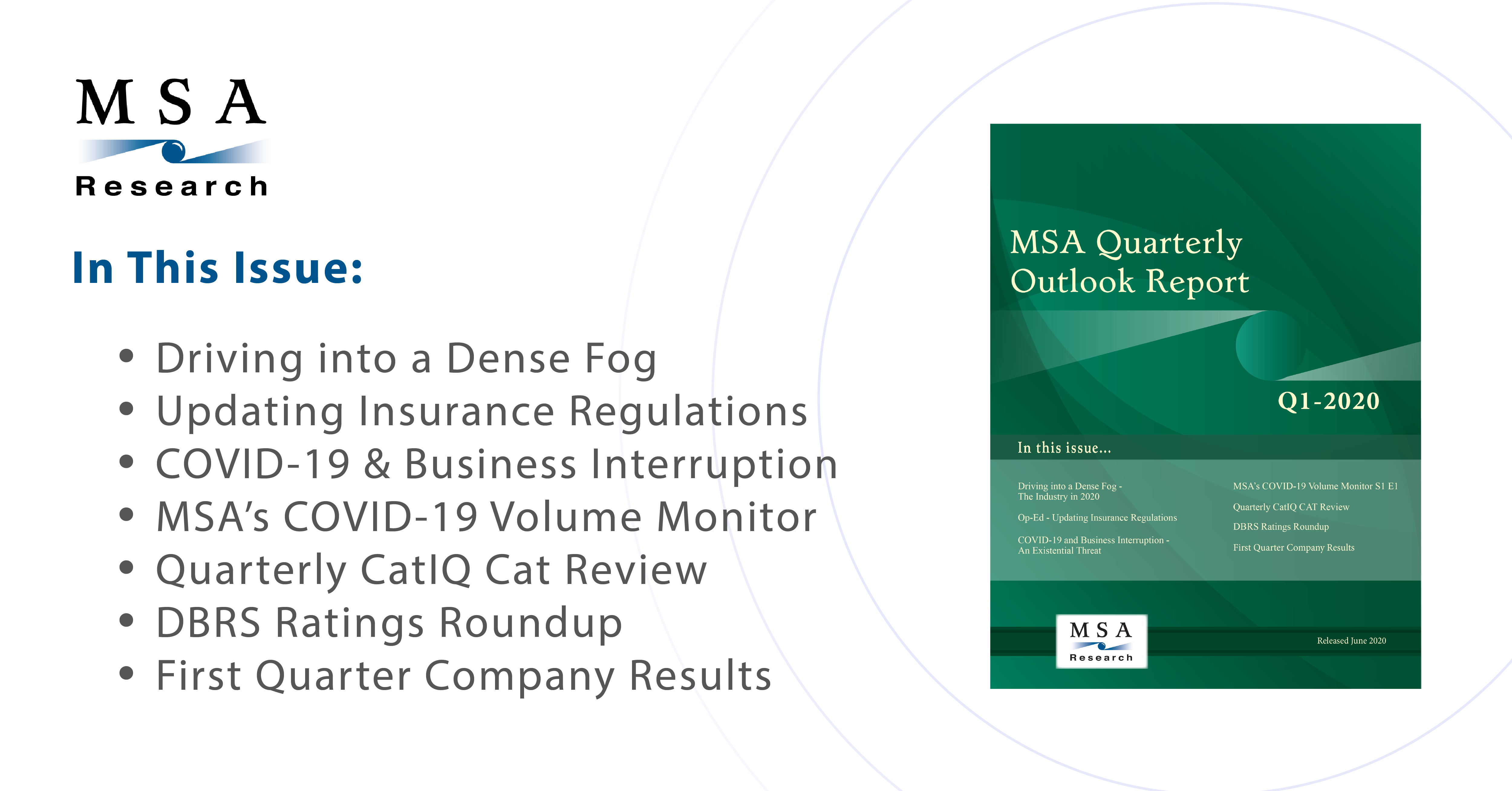 Access MSA’s Q1-2020 Quarterly Report Online Now - MSA Research