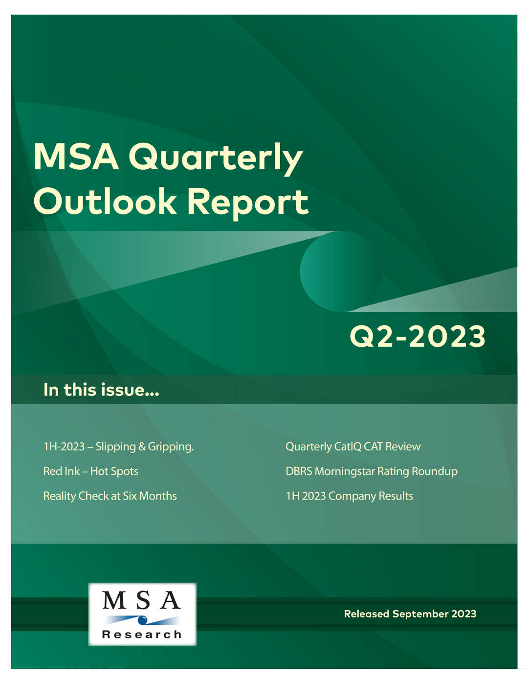 Access MSA's Q2-2023 Quarterly Outlook Report Now - MSA Research