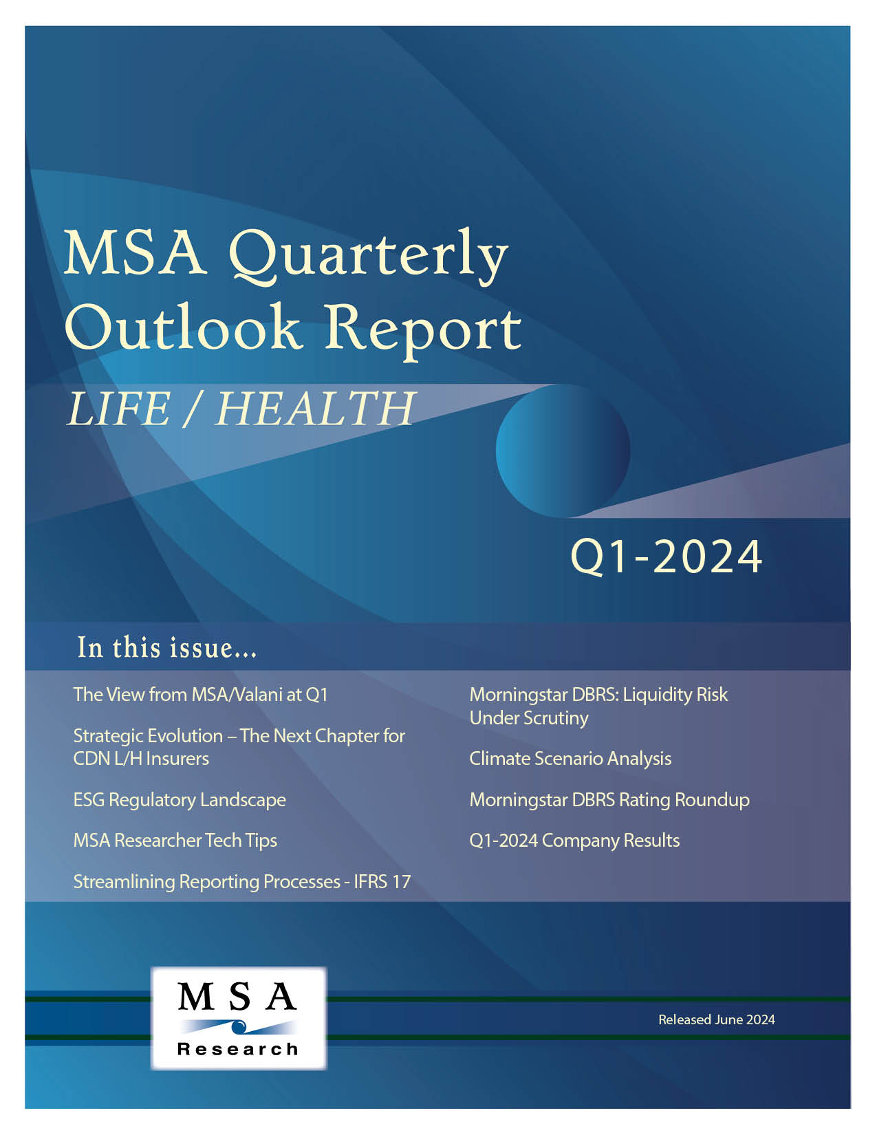 MSA Quarterly Outlook Report - MSA Research