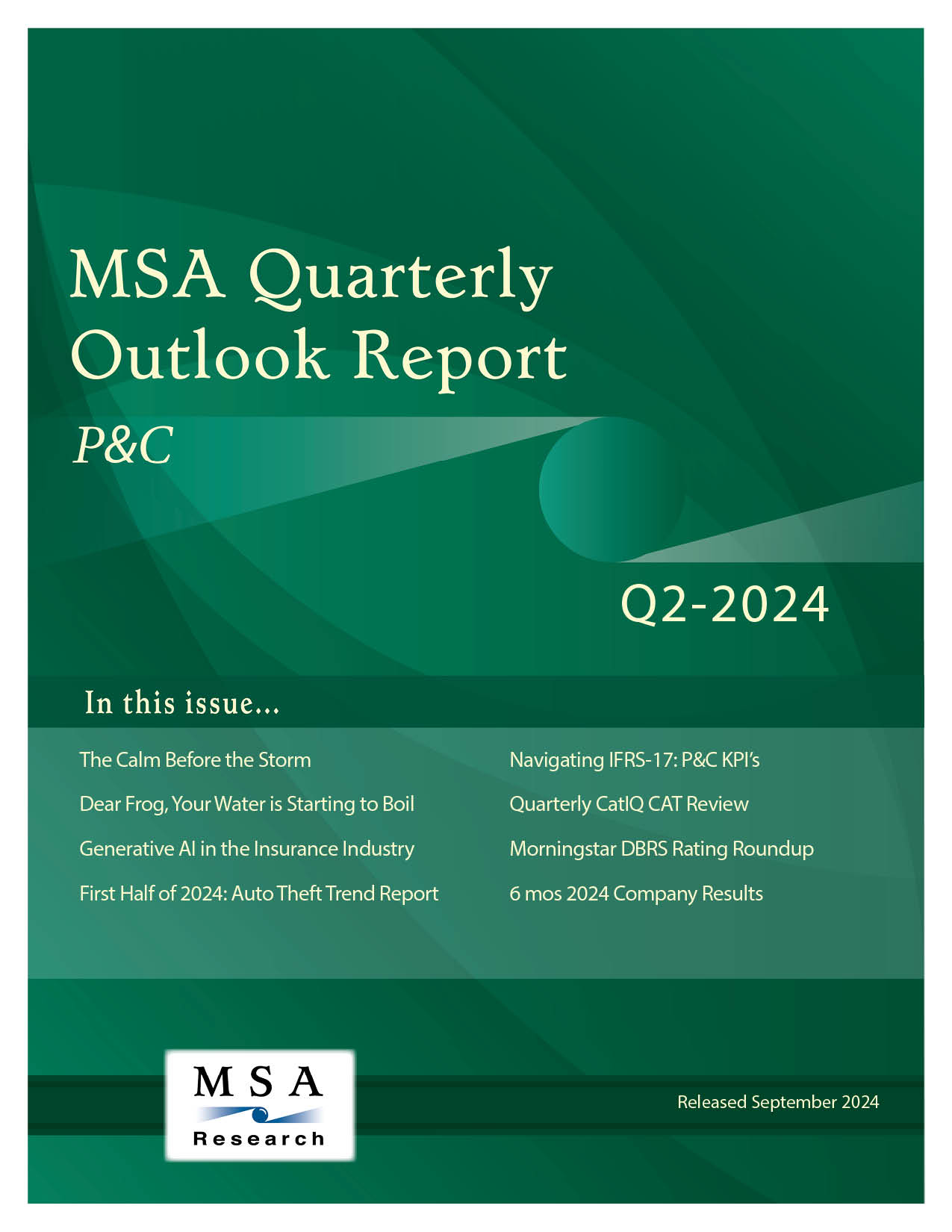 Access MSA's Q2-2024 P&C Quarterly Outlook Report Now - MSA Research